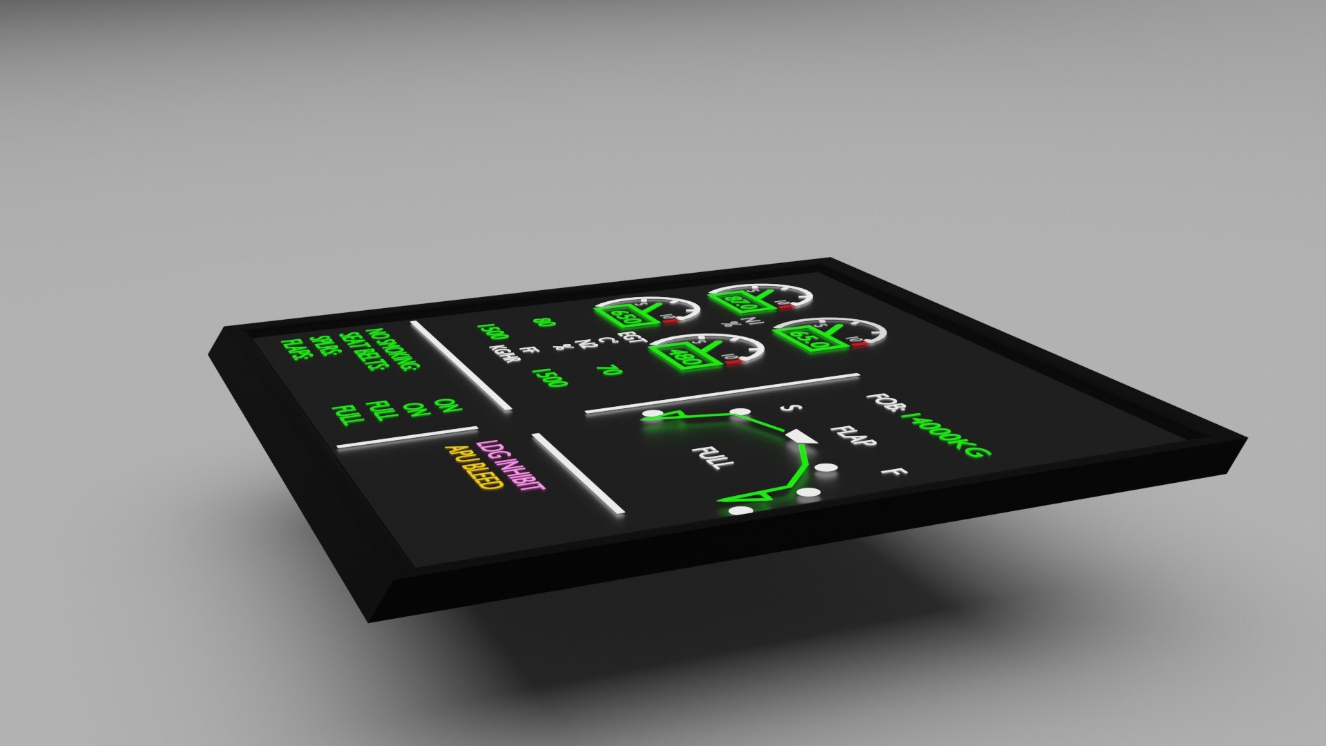 3D Electronic Centralised Aircraft Monitoring Model - TurboSquid 2122653