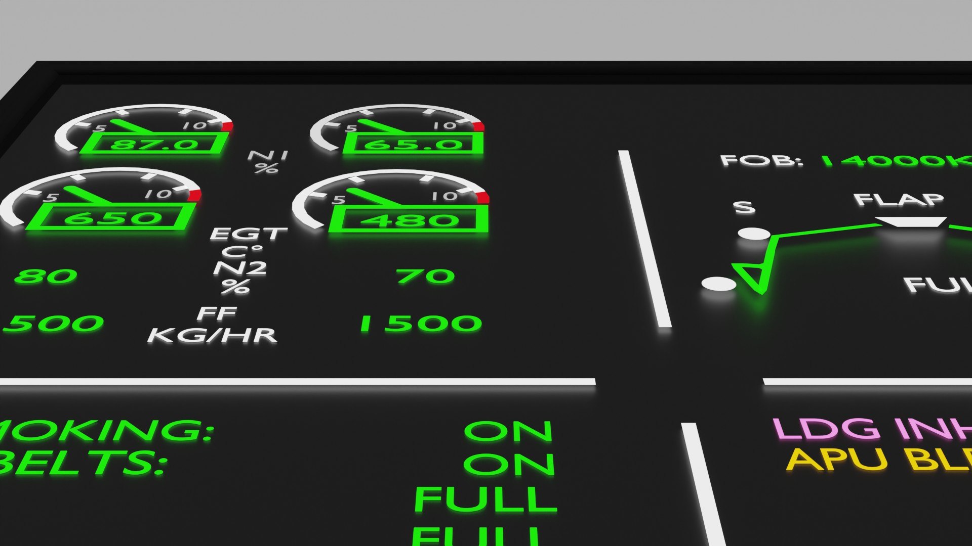 3D Electronic Centralised Aircraft Monitoring Model - TurboSquid 2122653