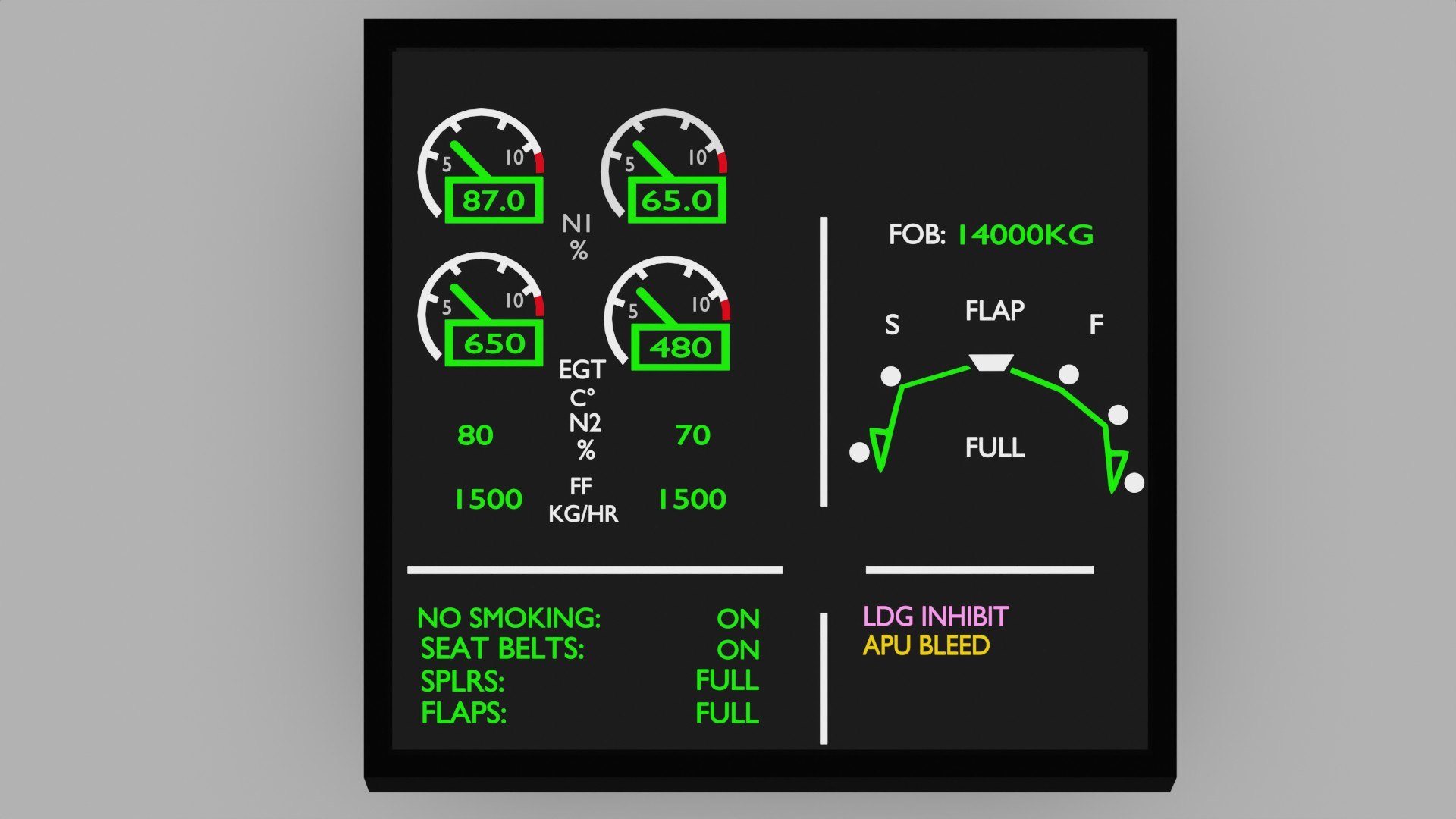 3D Electronic Centralised Aircraft Monitoring Model - TurboSquid 2122653