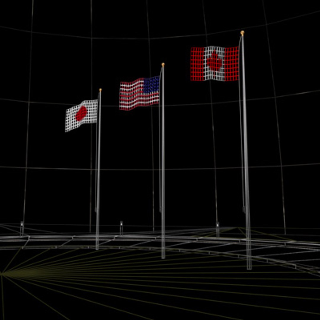 Flags Flagpoles 3d Max