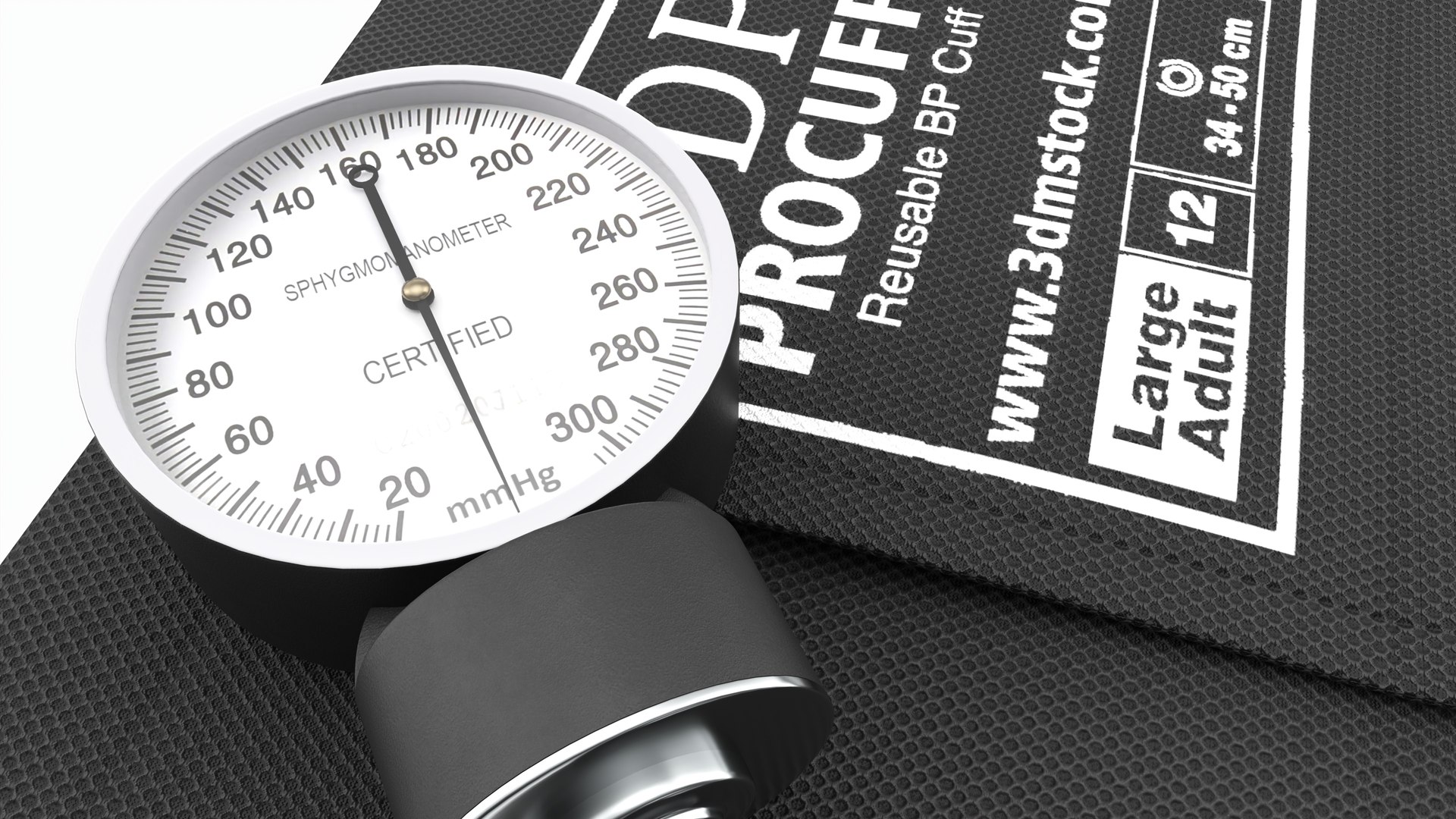 Portable Aneroid Sphygmomanometer With Nylon Cuff Model - TurboSquid ...