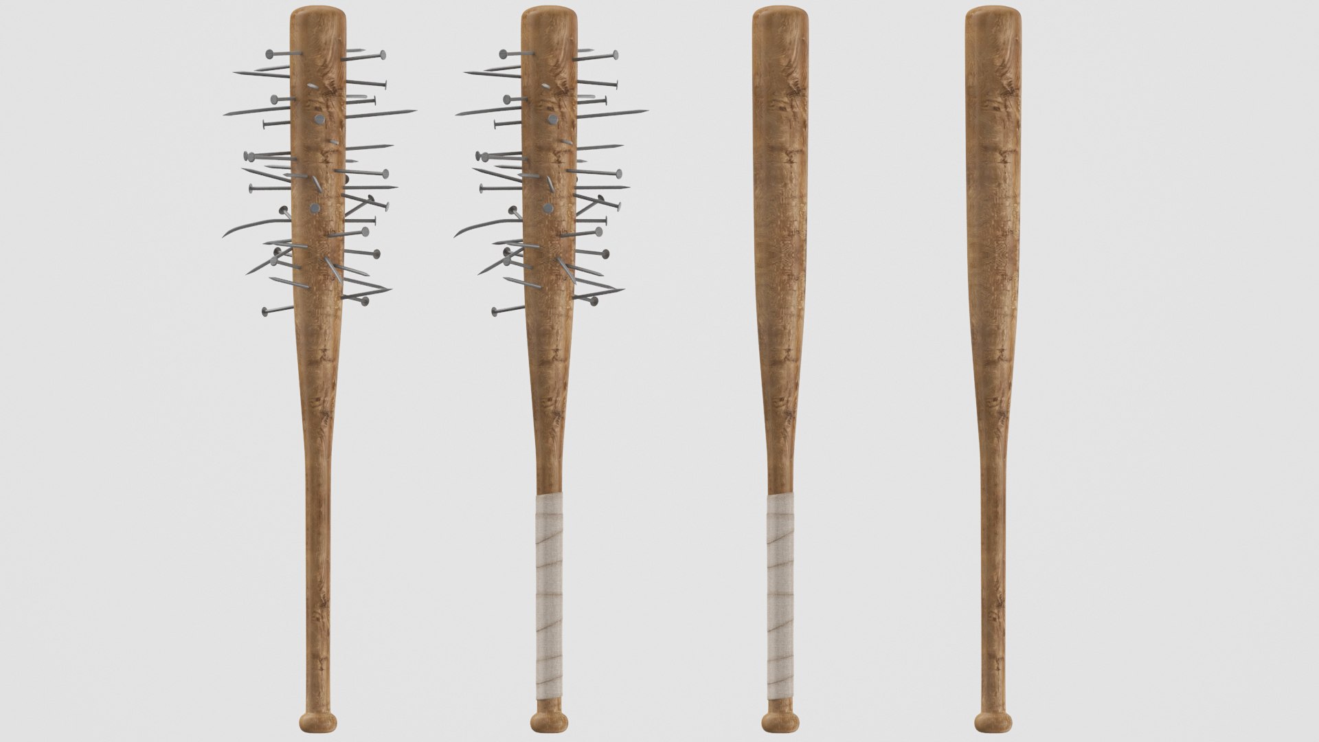 3D Model Nailed Baseball Bat 02 - TurboSquid 1963403