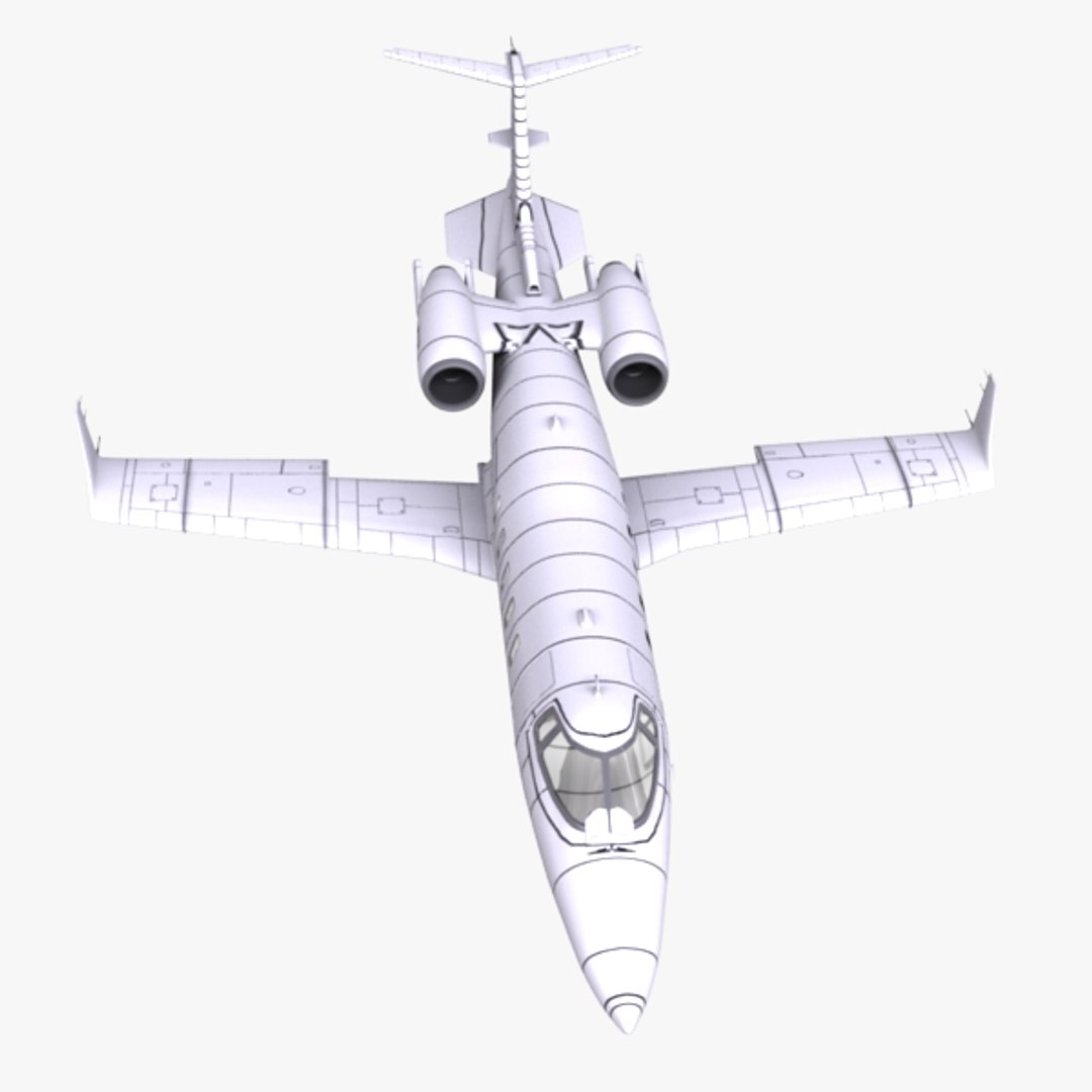 Learjet 60 Jet Aircraft 3d Model