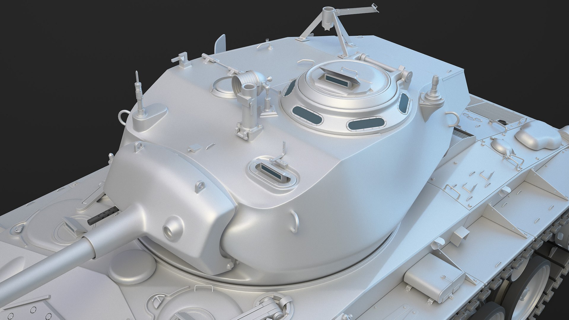 3D Model M24 Chaffee Light Tank High-Poly - TurboSquid 1814590