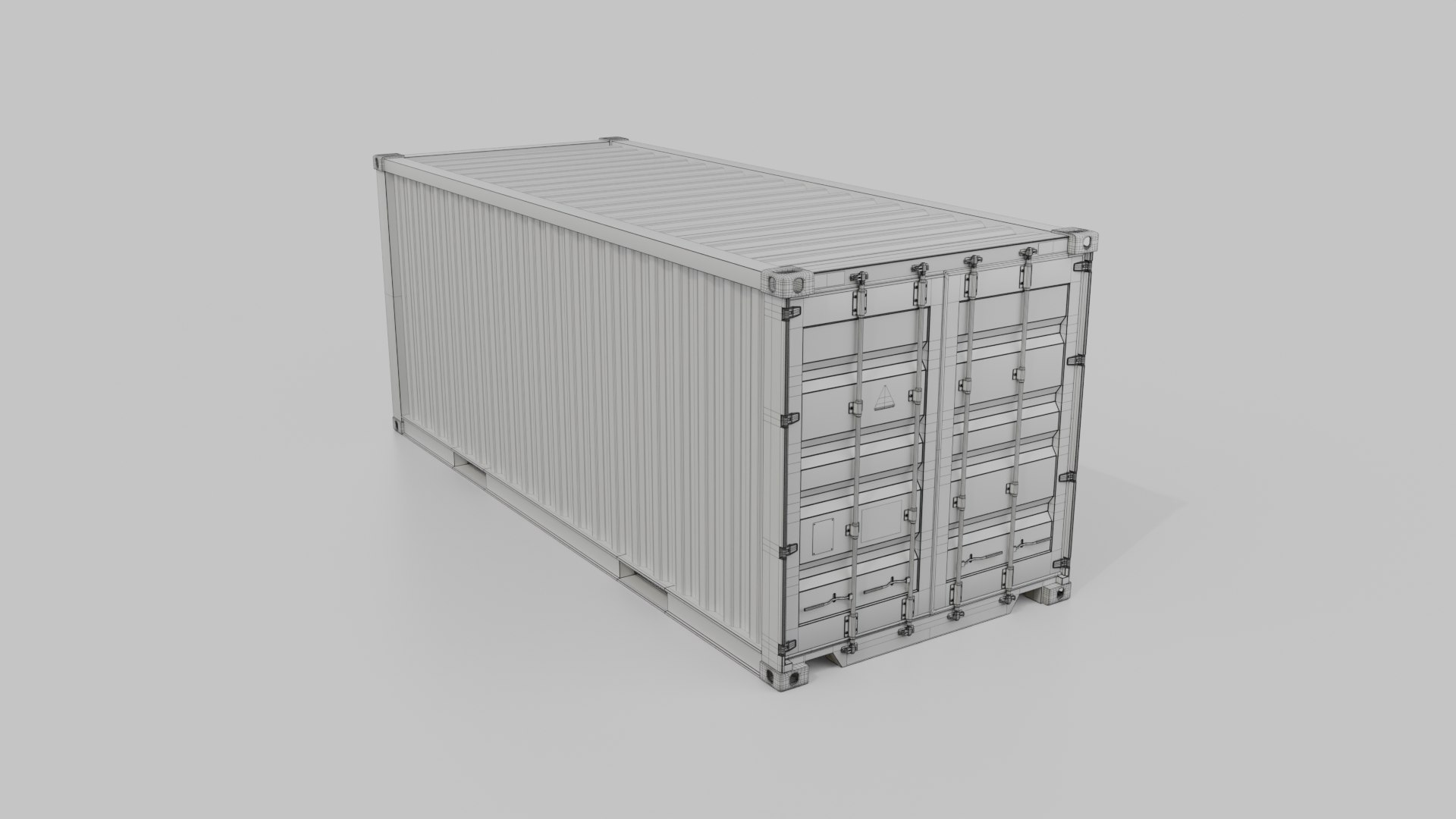 20ft Shipping Container - Customizable With Interior And Exterior 3D ...