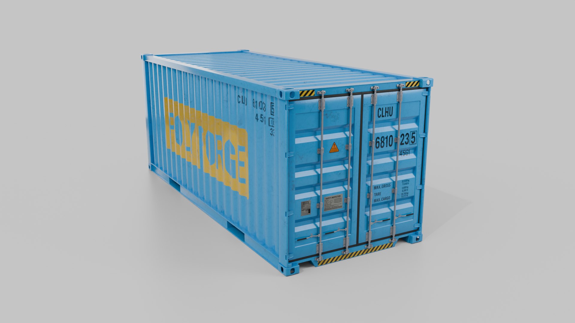 20ft Shipping Container - Customizable With Interior And Exterior 3D ...