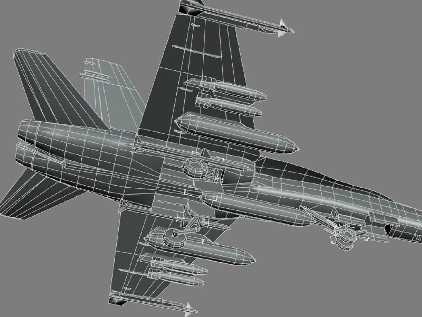 3d F-18 Navy Attack Warplane