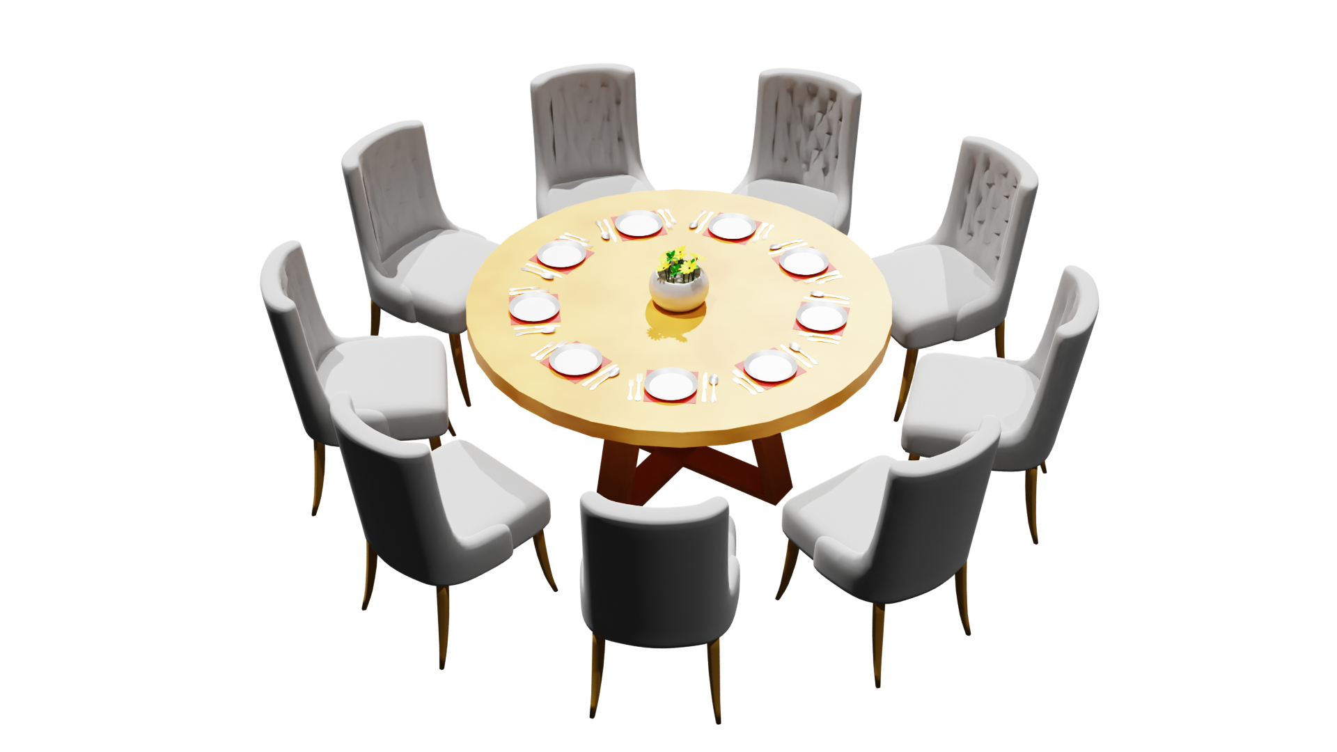 3D Table And Chair Restaurant Full Set - TurboSquid 2106088