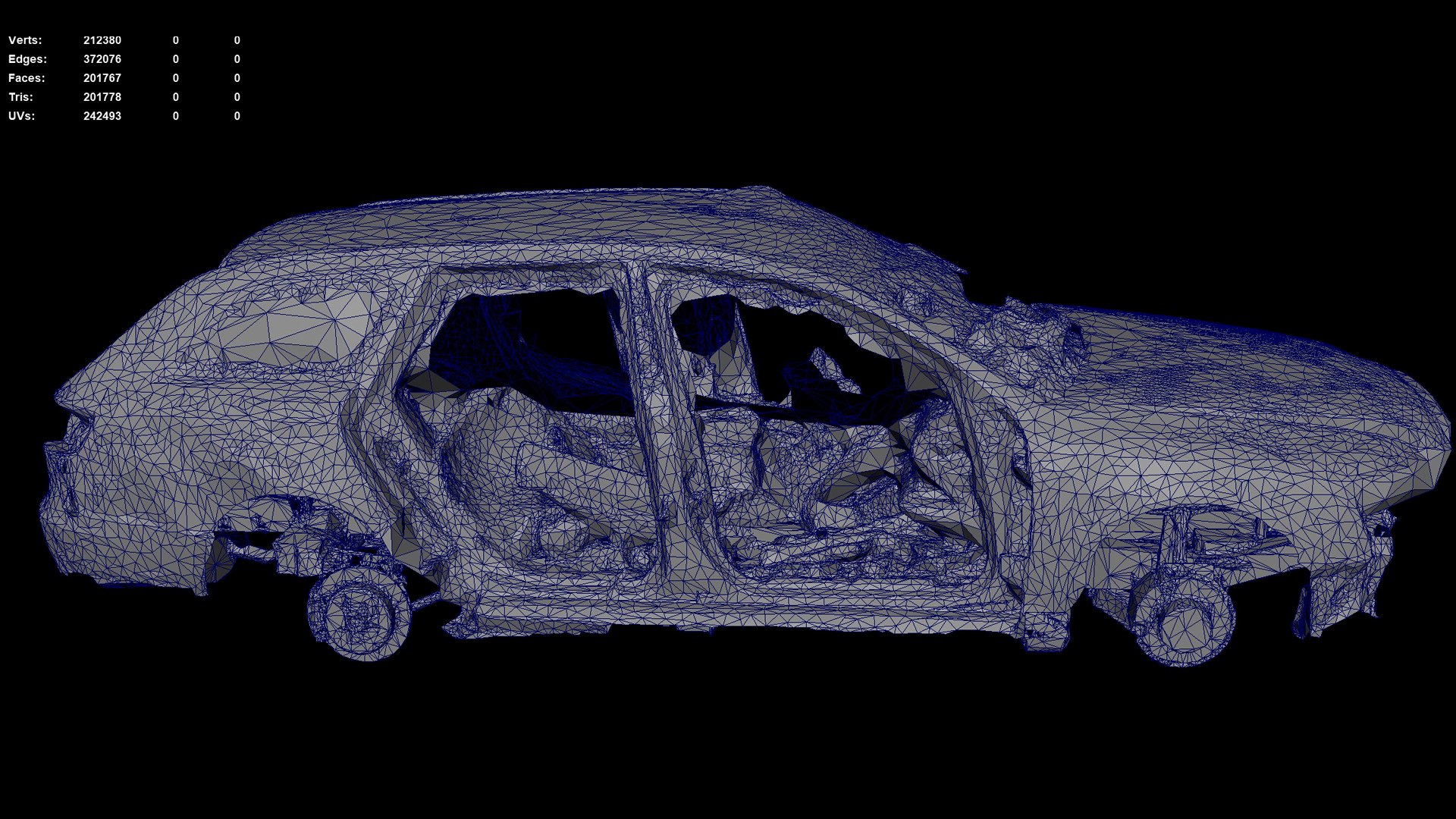 Car Vandalized Wreck Combi Abandoned Junkyard Photogrammetry 3D Model ...