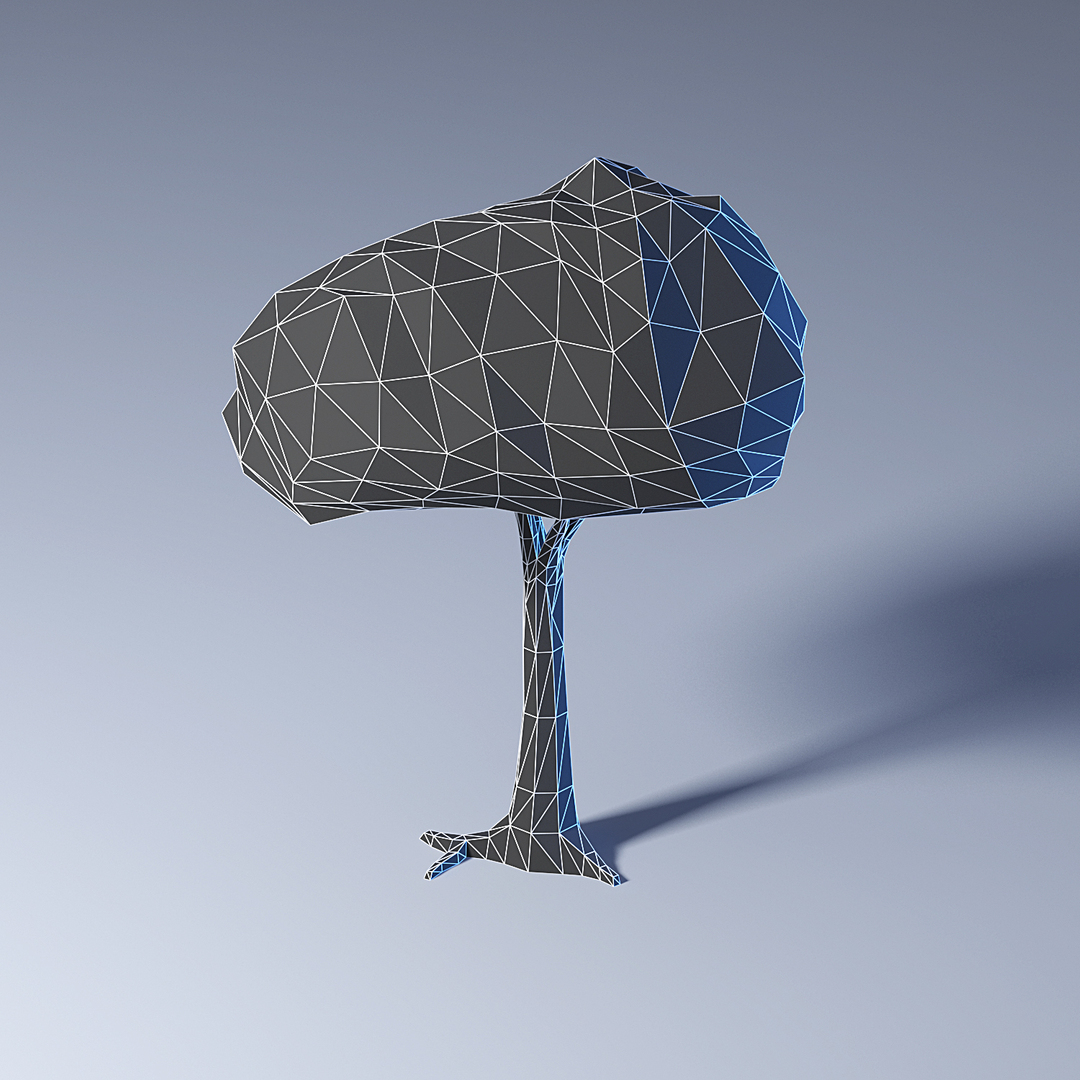 Polygonal trees pack model - TurboSquid 1216696