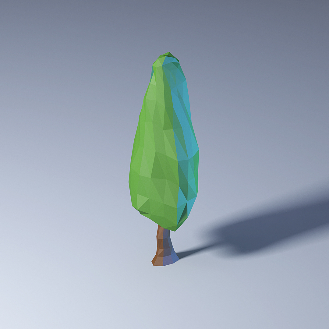 Polygonal trees pack model - TurboSquid 1216696
