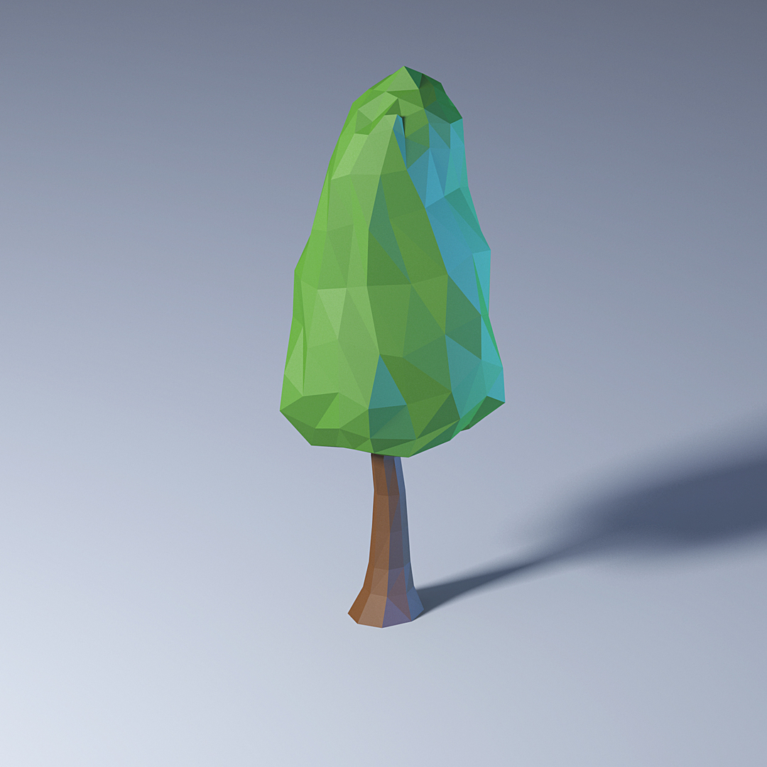 Polygonal trees pack model - TurboSquid 1216696