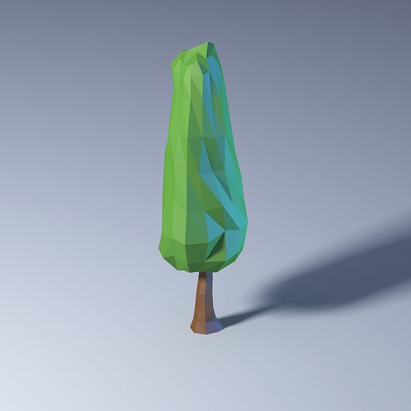 Polygonal trees pack model - TurboSquid 1216696