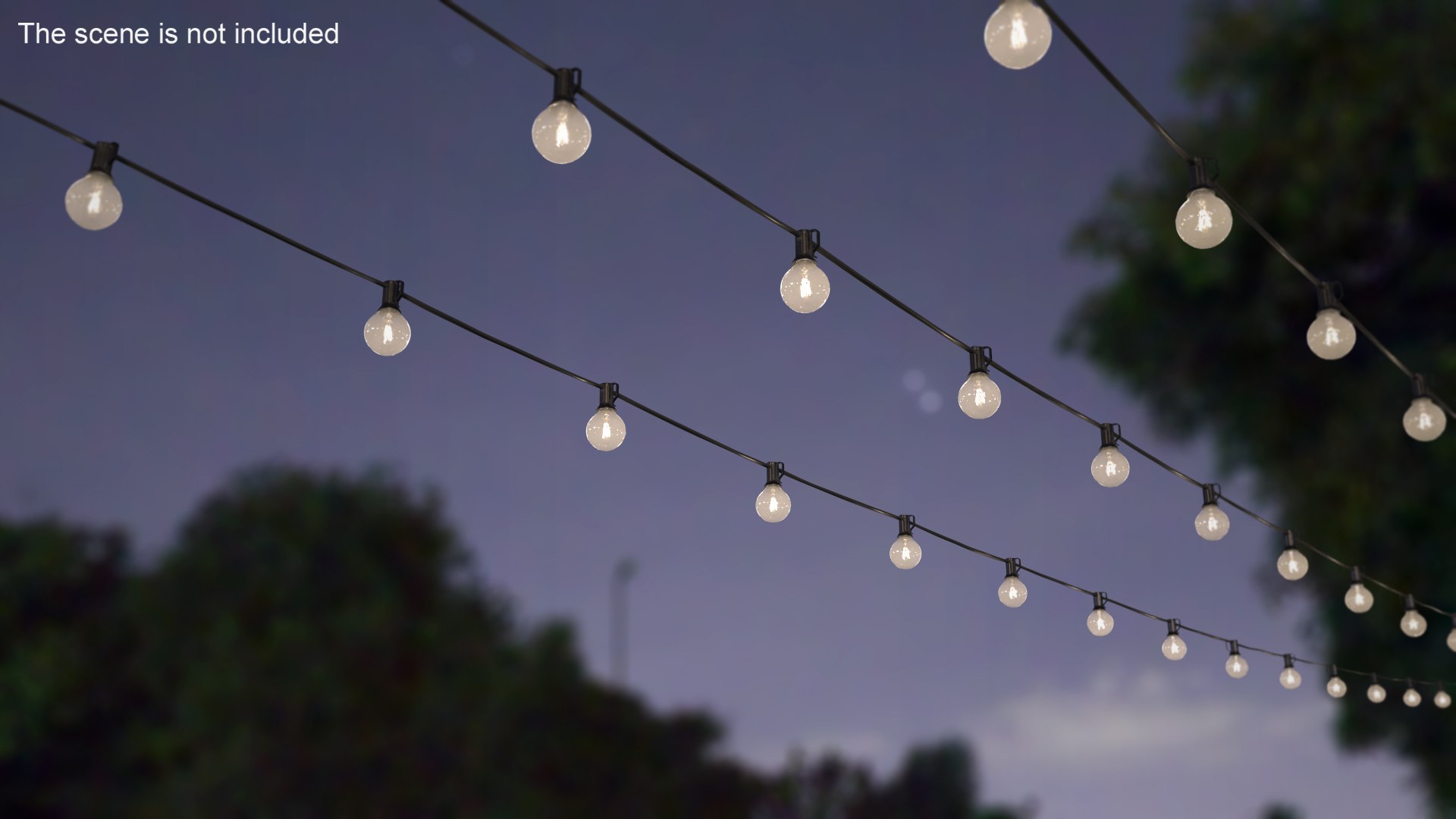 3D Model Outdoor String Lights - TurboSquid 1997406