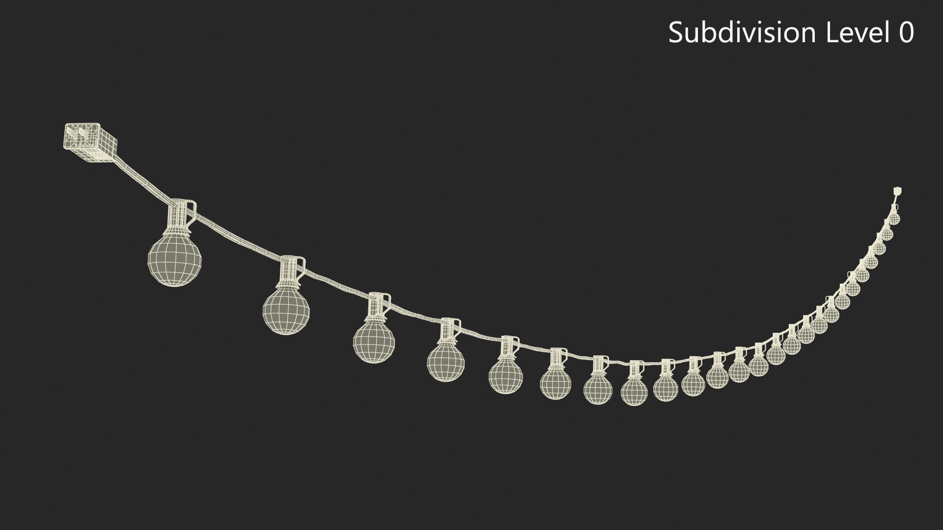 3D Model Outdoor String Lights - TurboSquid 1997406