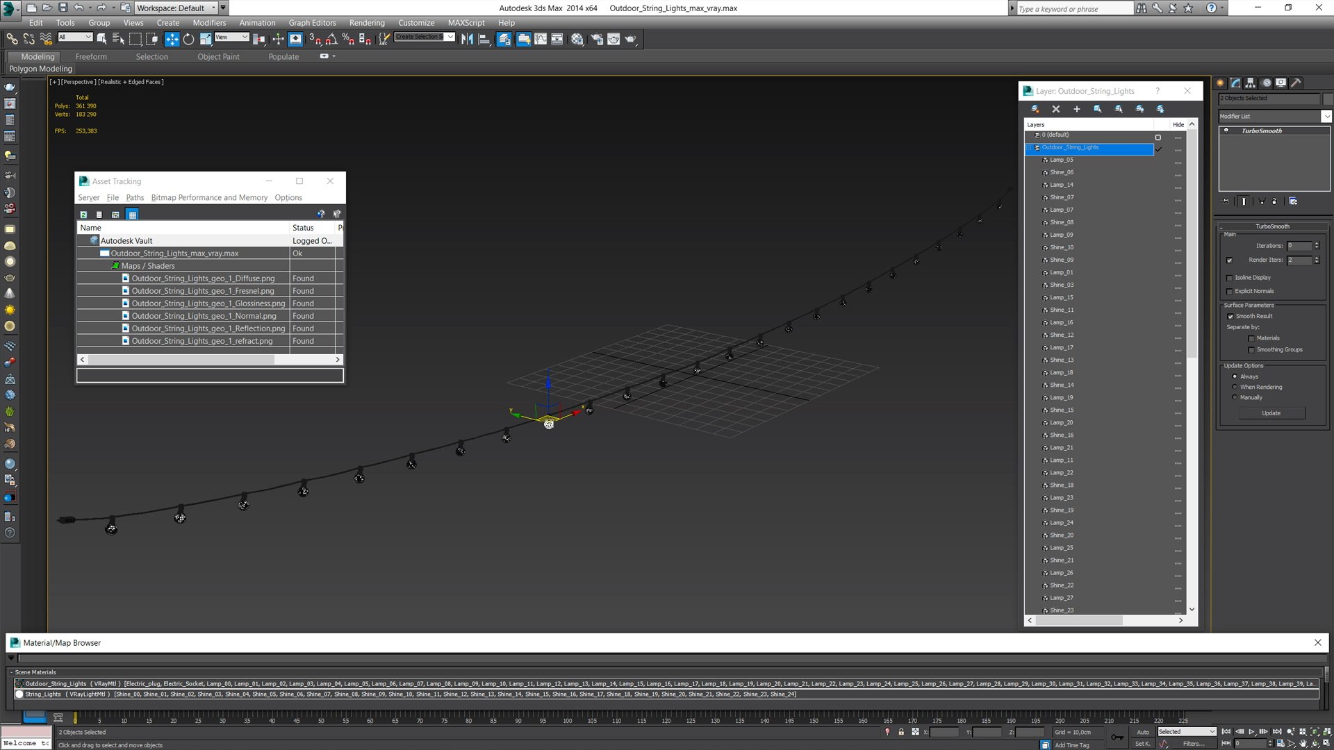 3D Model Outdoor String Lights - TurboSquid 1997406