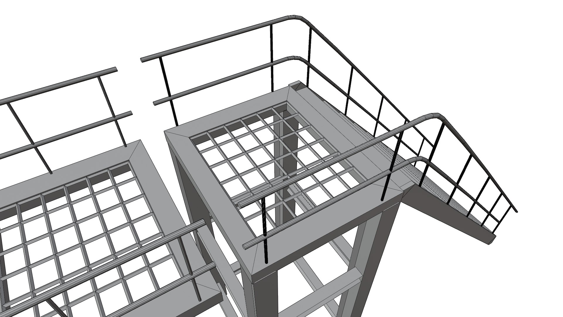 Industrial Modular Catwalk And Stairs And 3 Skins Model - TurboSquid ...