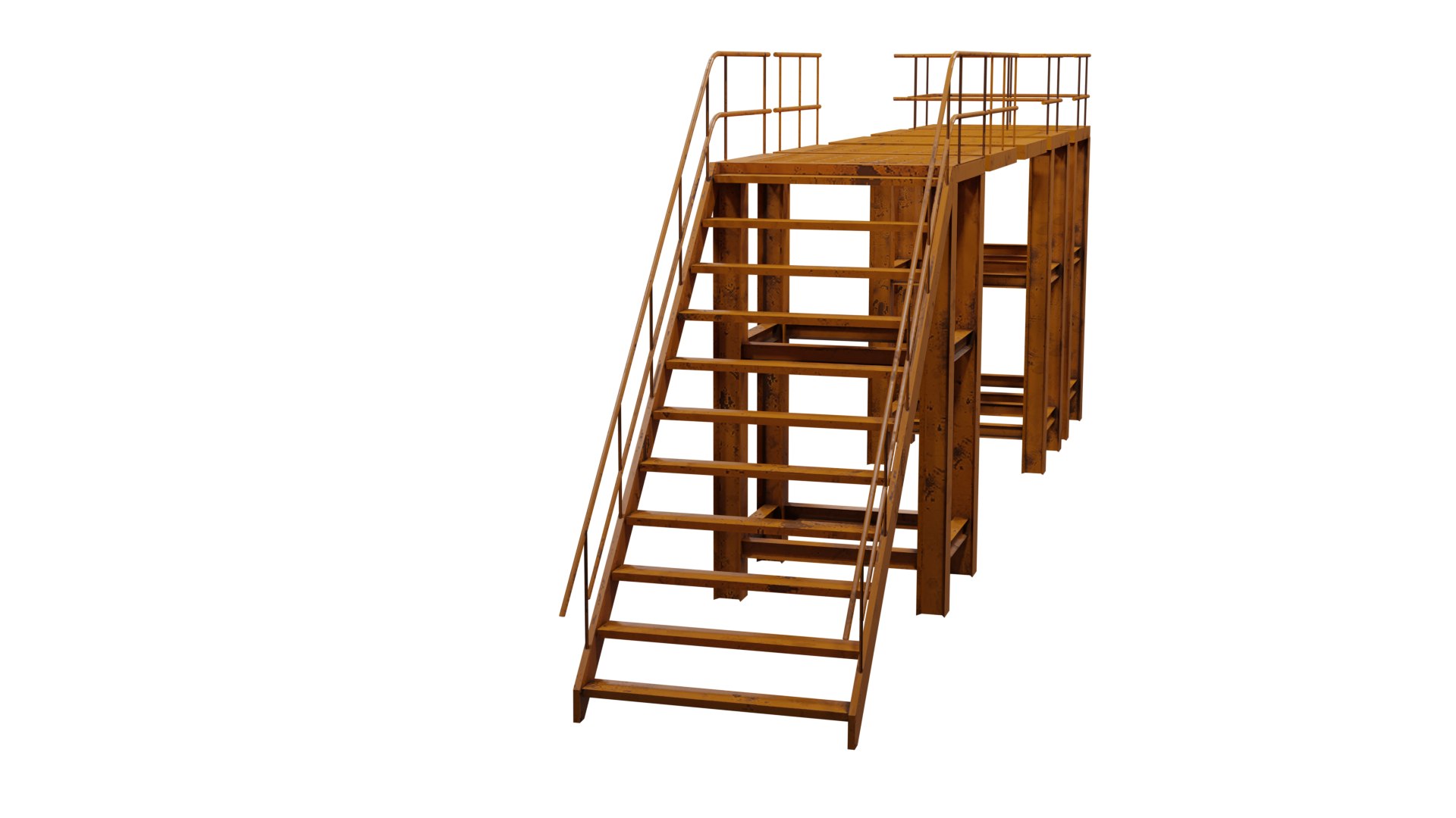 Industrial Modular Catwalk And Stairs And 3 Skins Model - TurboSquid ...