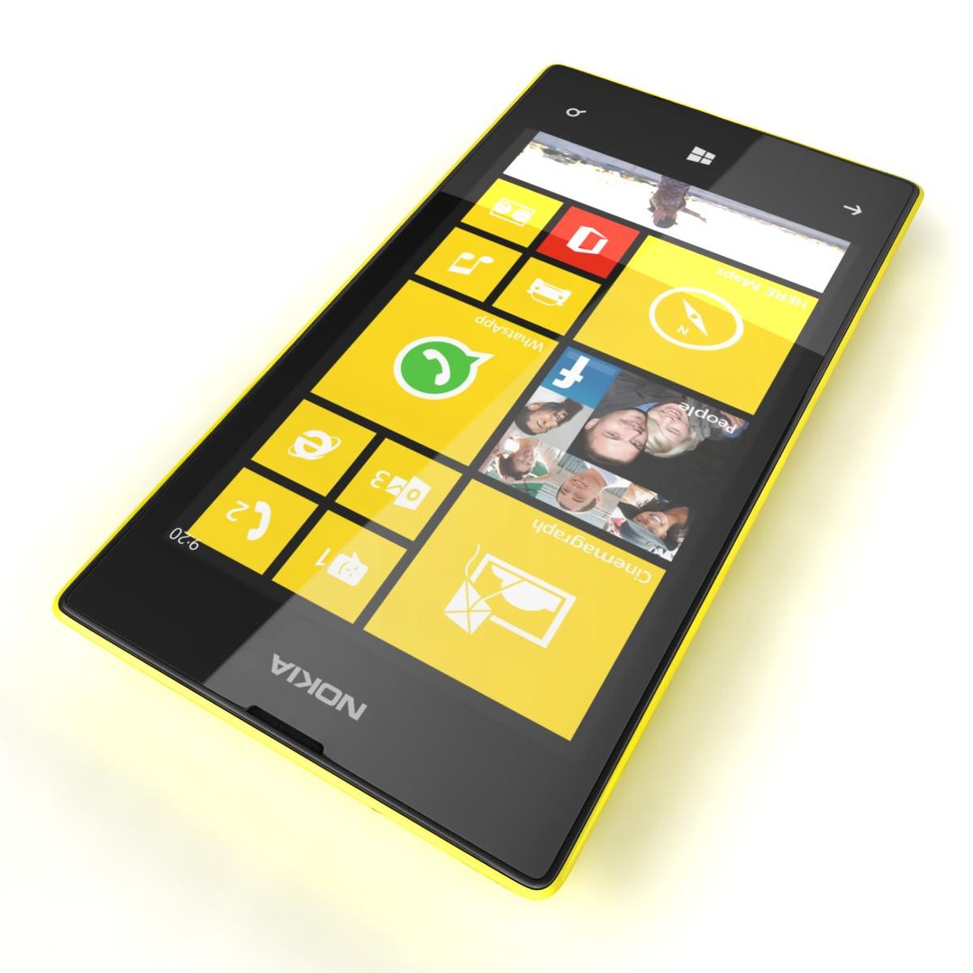 Nokia Lumia 520 Yellow 3ds