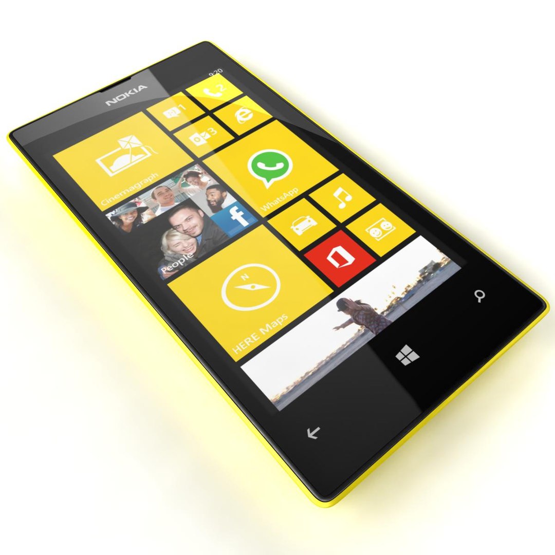 Nokia Lumia 520 Yellow 3ds