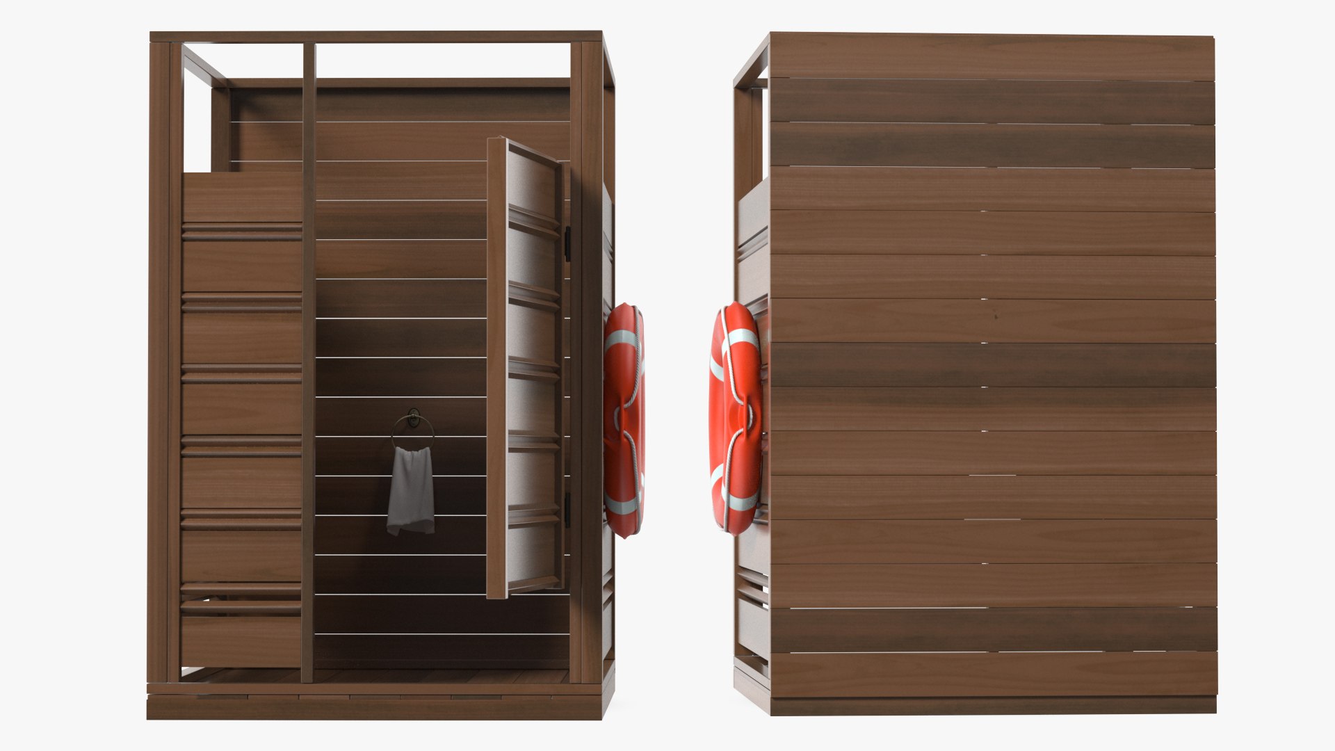 Wooden Dressing Cabin 3D Model - TurboSquid 1769449