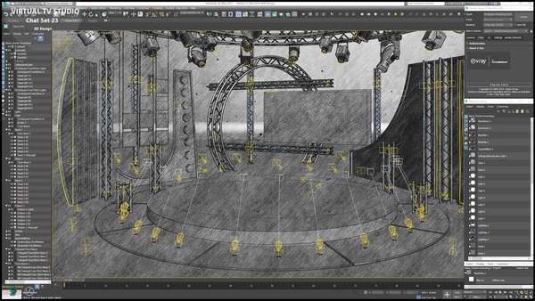 3D модель Virtual TV Studio Sets - Collection Vol 12 - 4 PCS DESIGN ...