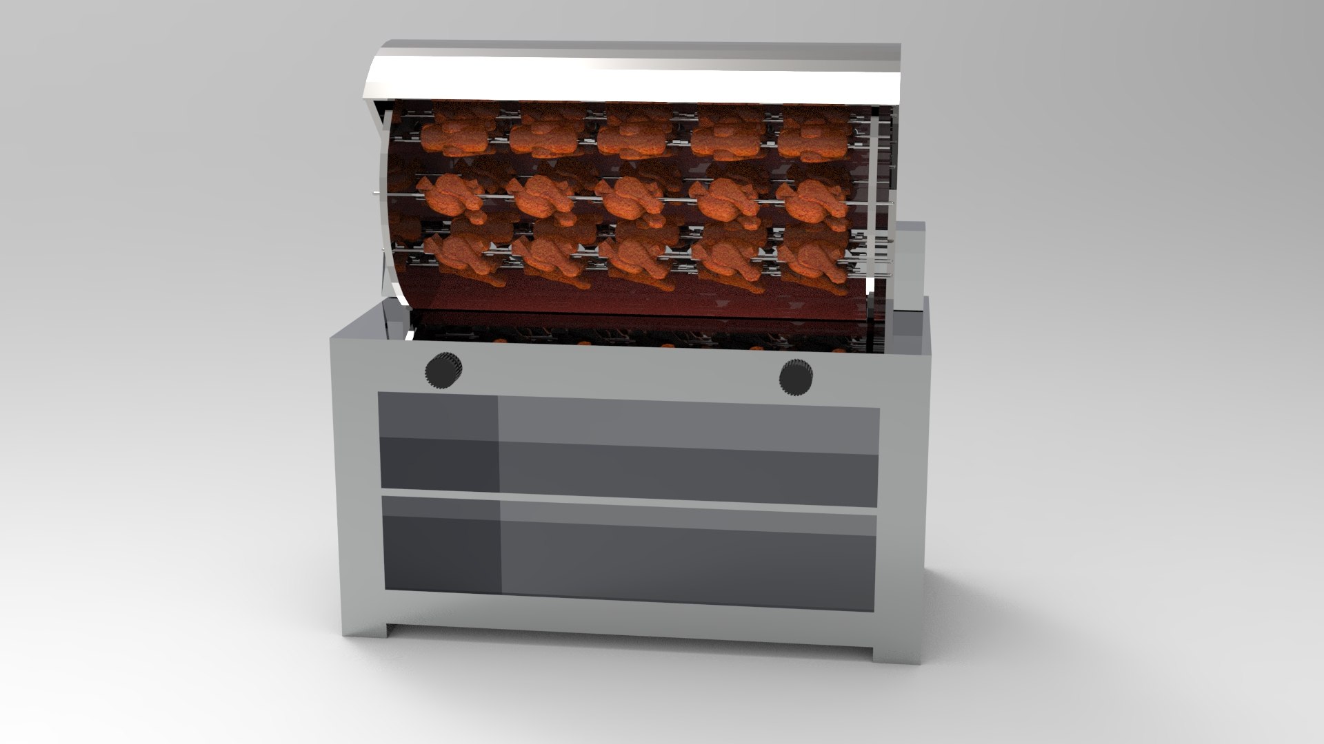 3D Model Rostisserie Chicken Roaster Machine - TurboSquid 2099196