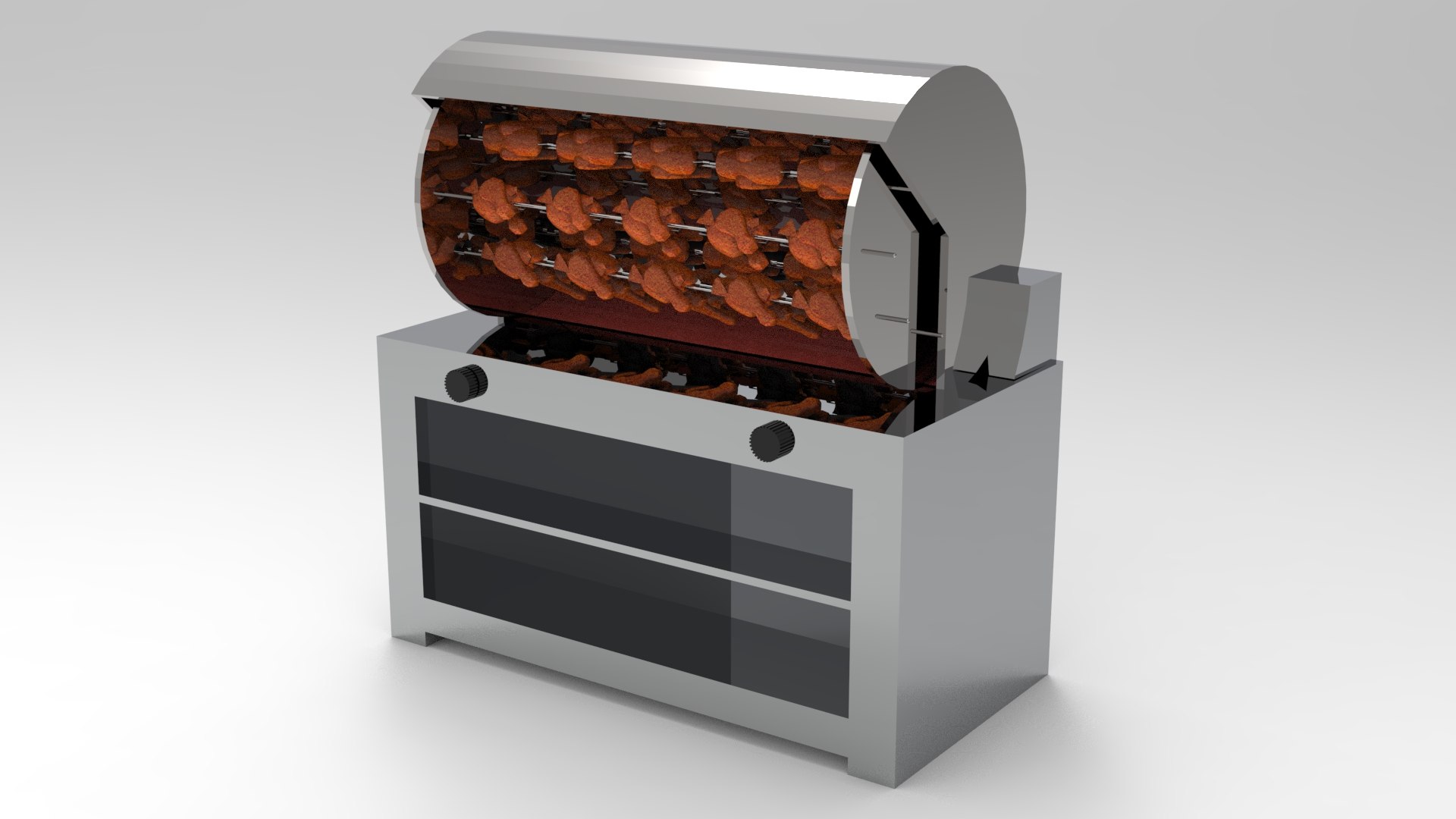 3D Model Rostisserie Chicken Roaster Machine - TurboSquid 2099196