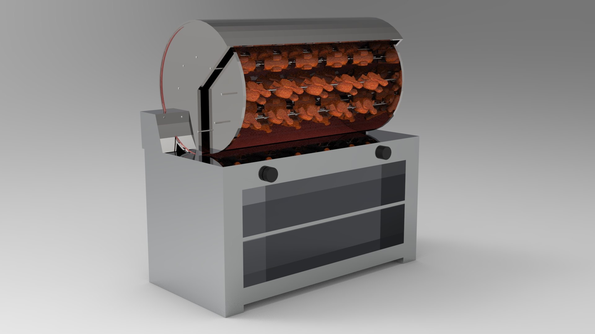 3D Model Rostisserie Chicken Roaster Machine - TurboSquid 2099196