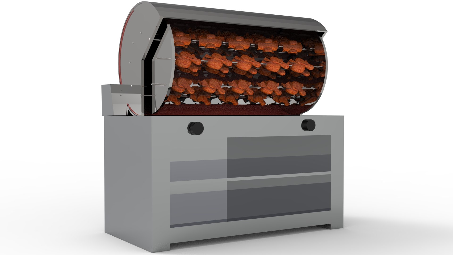3D Model Rostisserie Chicken Roaster Machine - TurboSquid 2099196