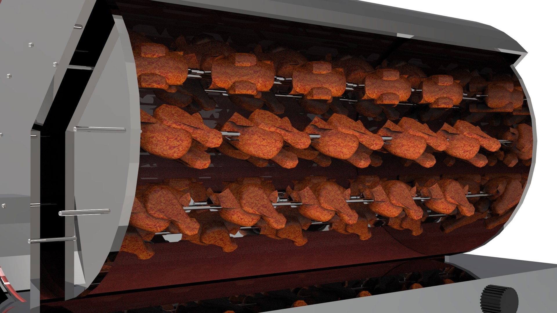 3D Model Rostisserie Chicken Roaster Machine - TurboSquid 2099196