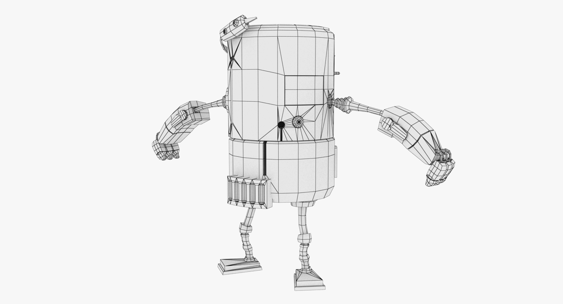 Robot Cute Bot 3d Model
