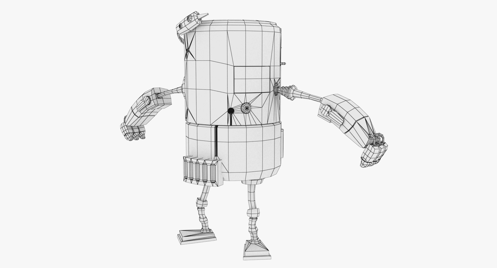 Robot Cute Bot 3d Model