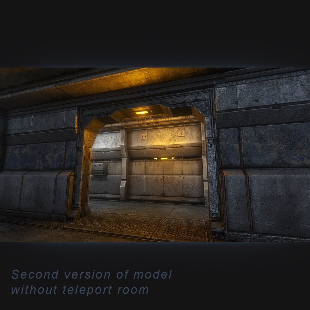 3ds Max Sci-fi Interior Scene