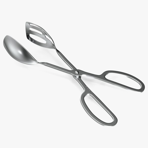 3D Serving Tongs Stainless Steel model - TurboSquid 2019121