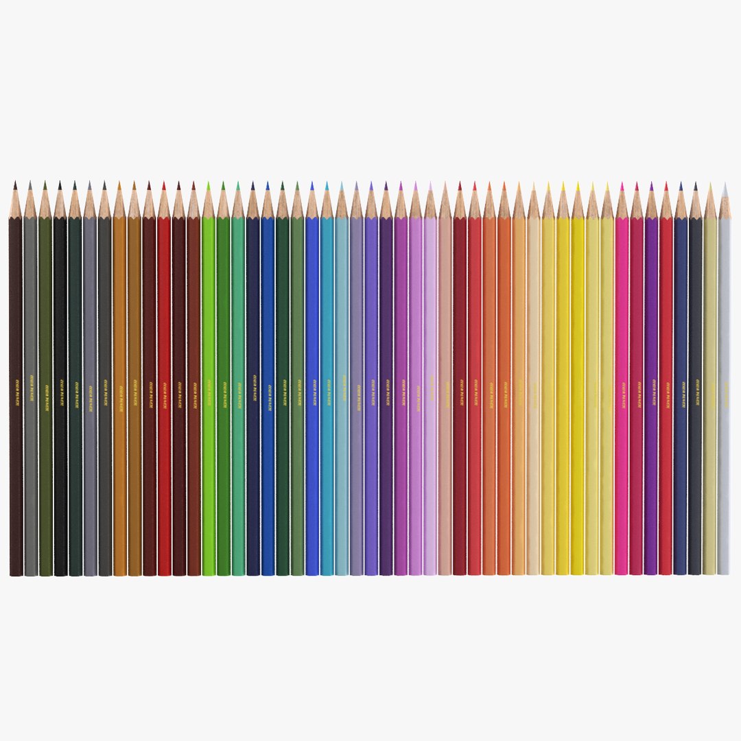 3D real color pencils - TurboSquid 1444946