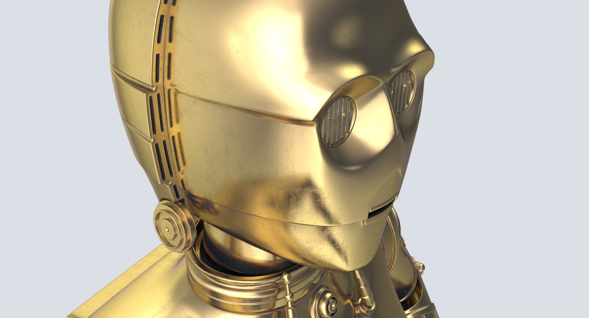 C3po Standing 3d Max