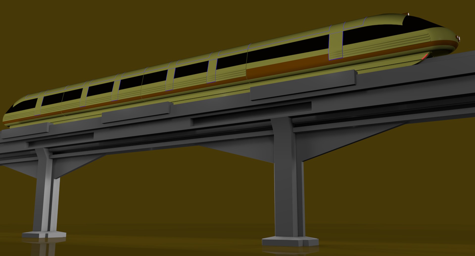 3D Model Monorail Train - TurboSquid 1681528