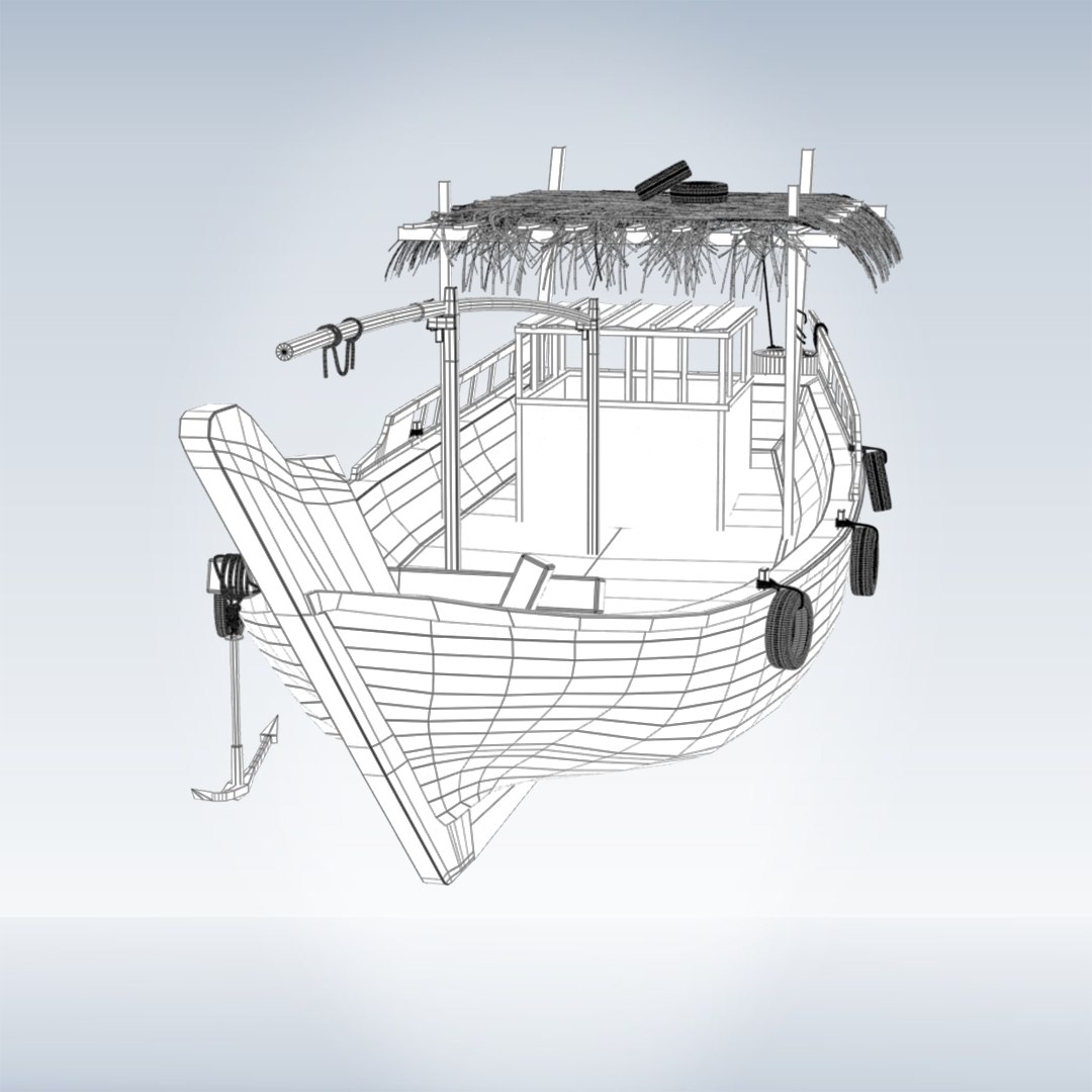 3D wooden dhow model - TurboSquid 1223268