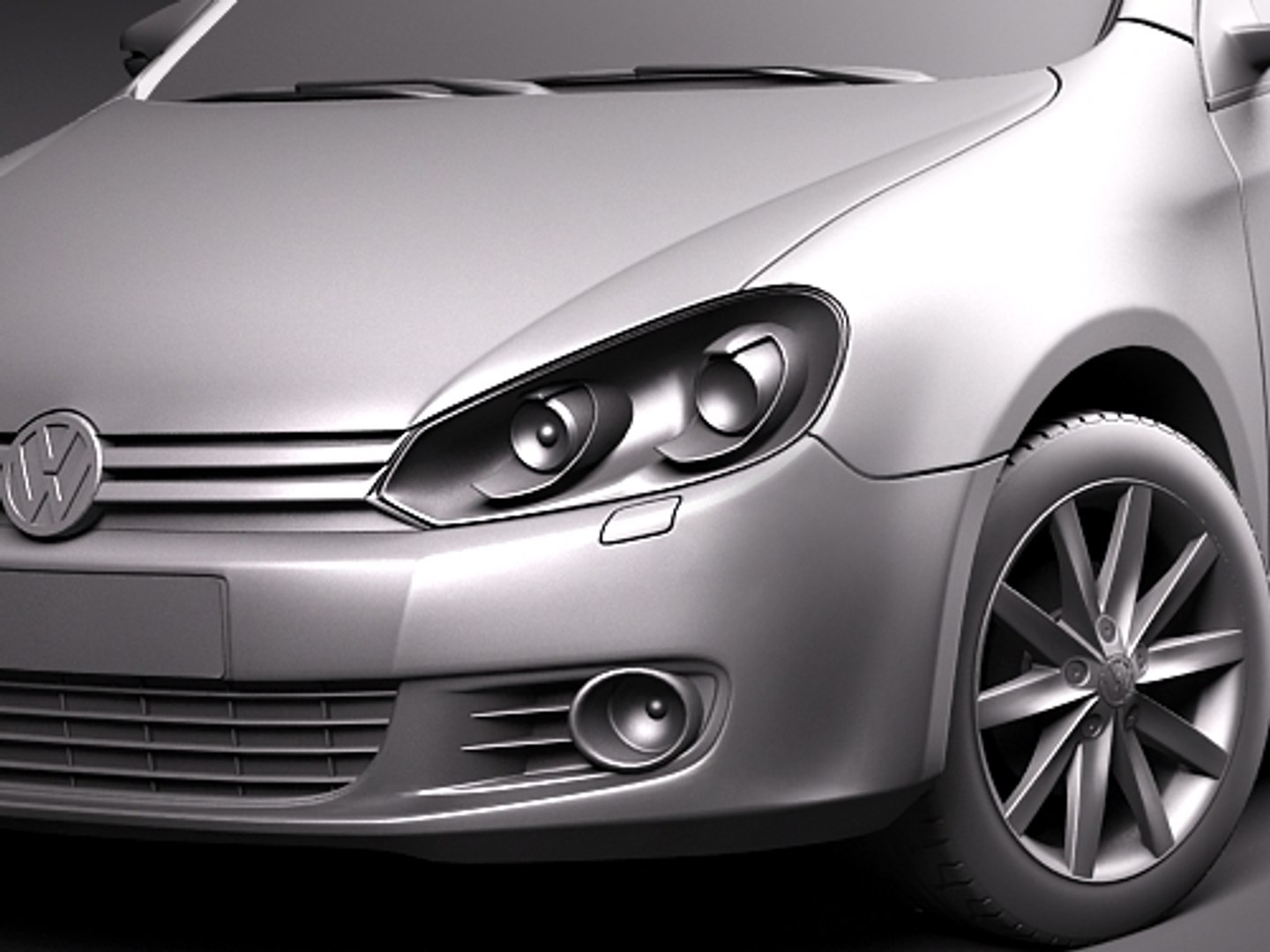 Volkswagen Golf Vi 6 3d Model