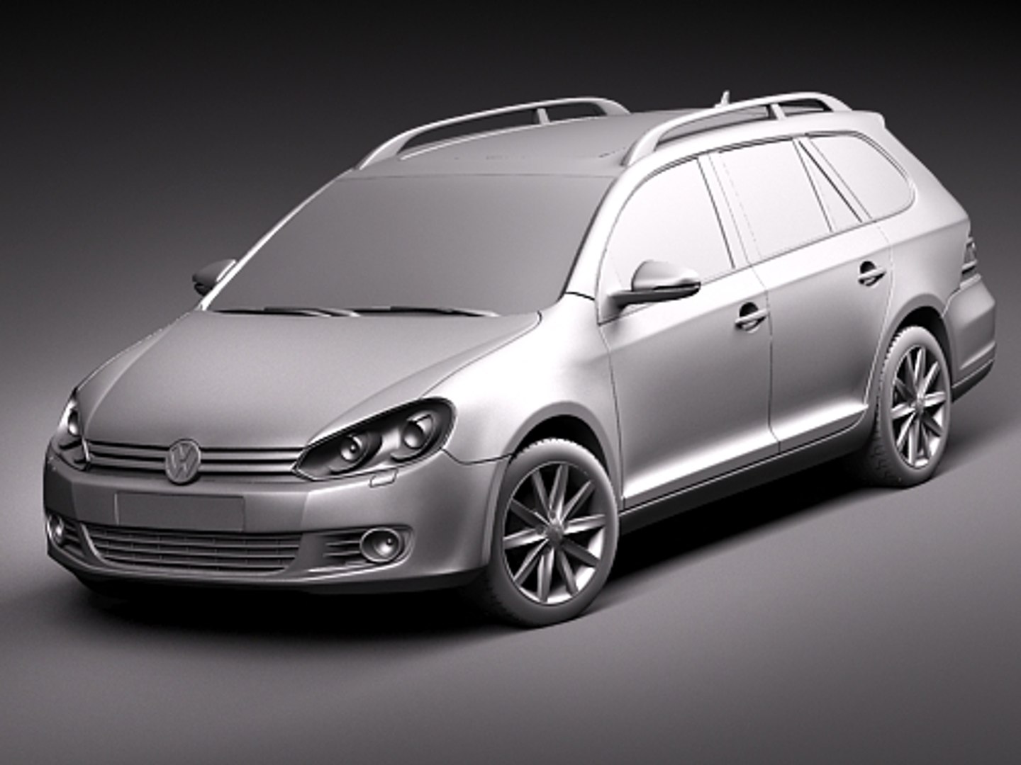Volkswagen Golf Vi 6 3d Model