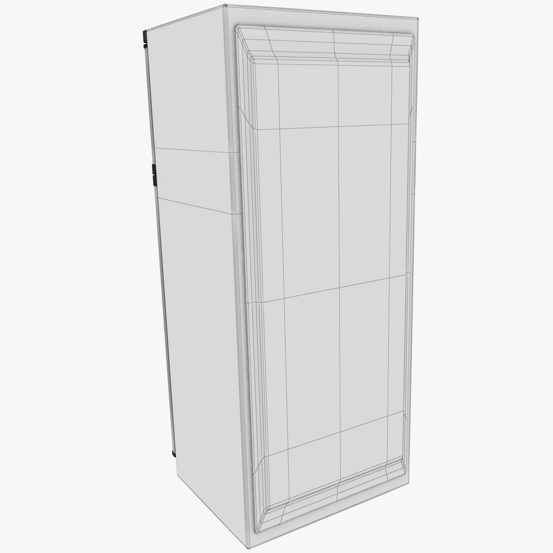 3d Refrigerator Red Model