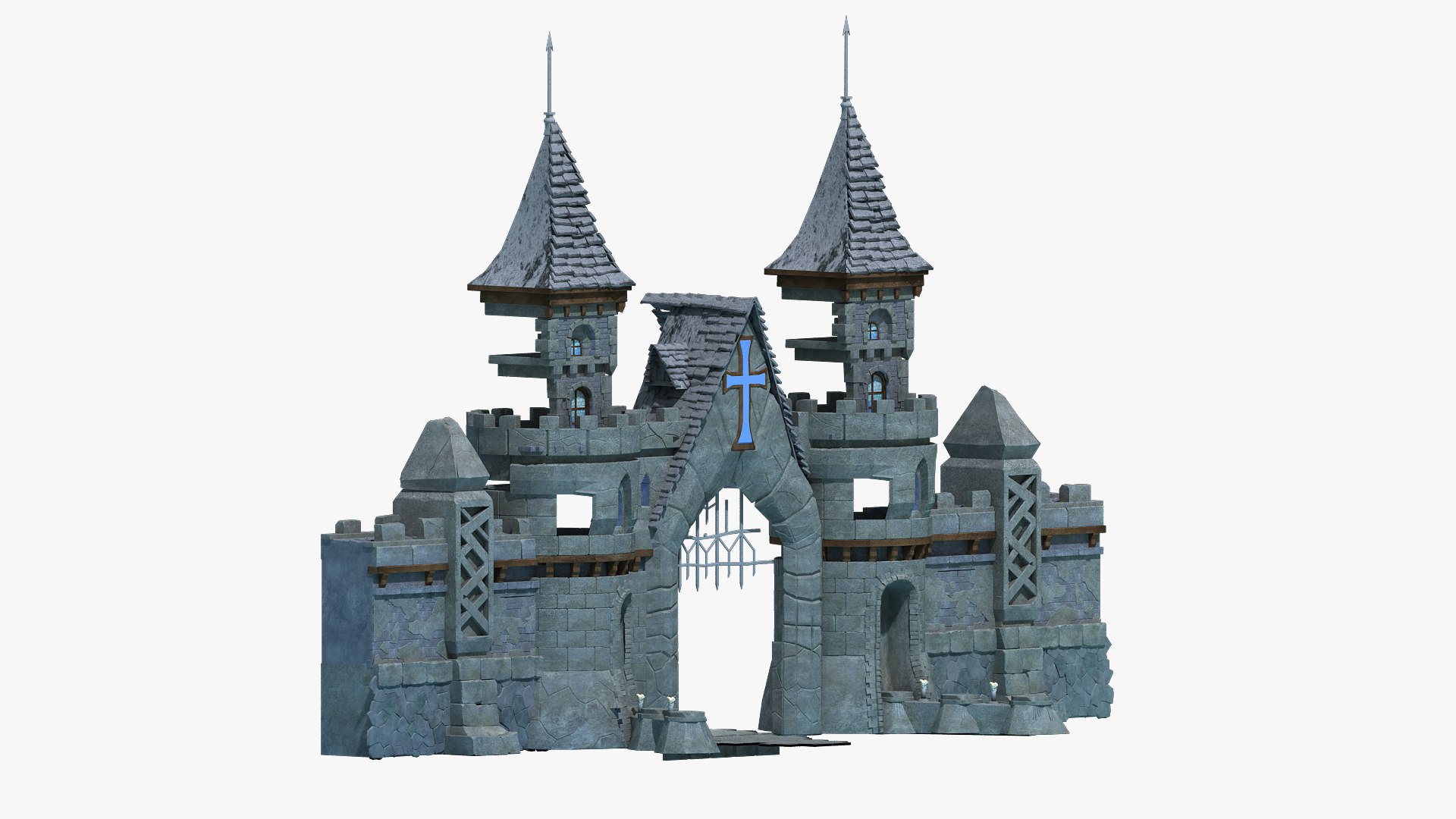 3D Model Castle Entrance Gate - TurboSquid 2099925
