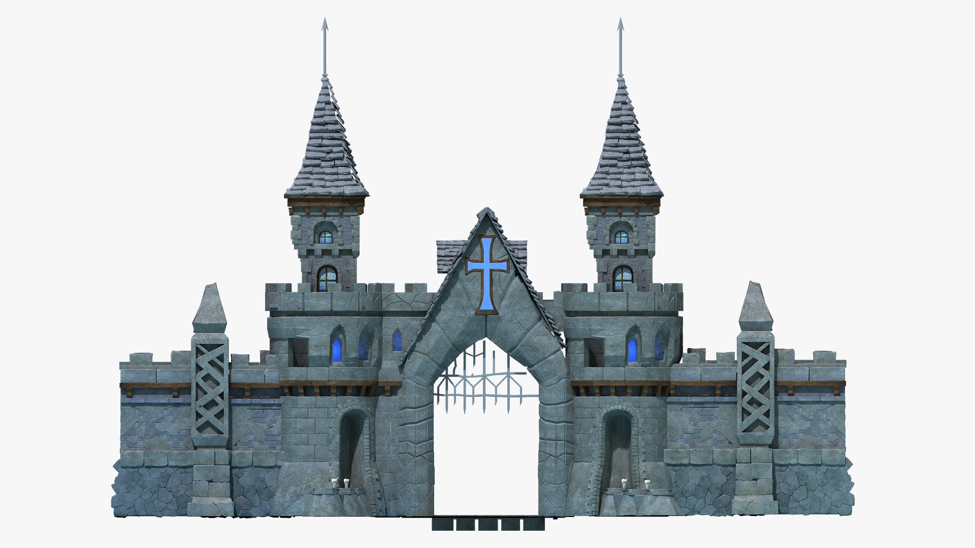 3D Model Castle Entrance Gate - TurboSquid 2099925