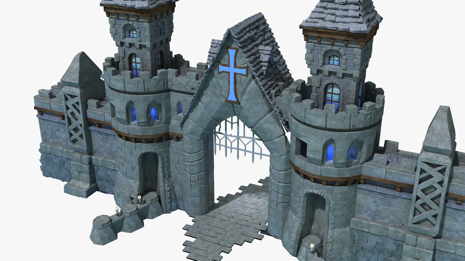 3D Model Castle Entrance Gate - TurboSquid 2099925