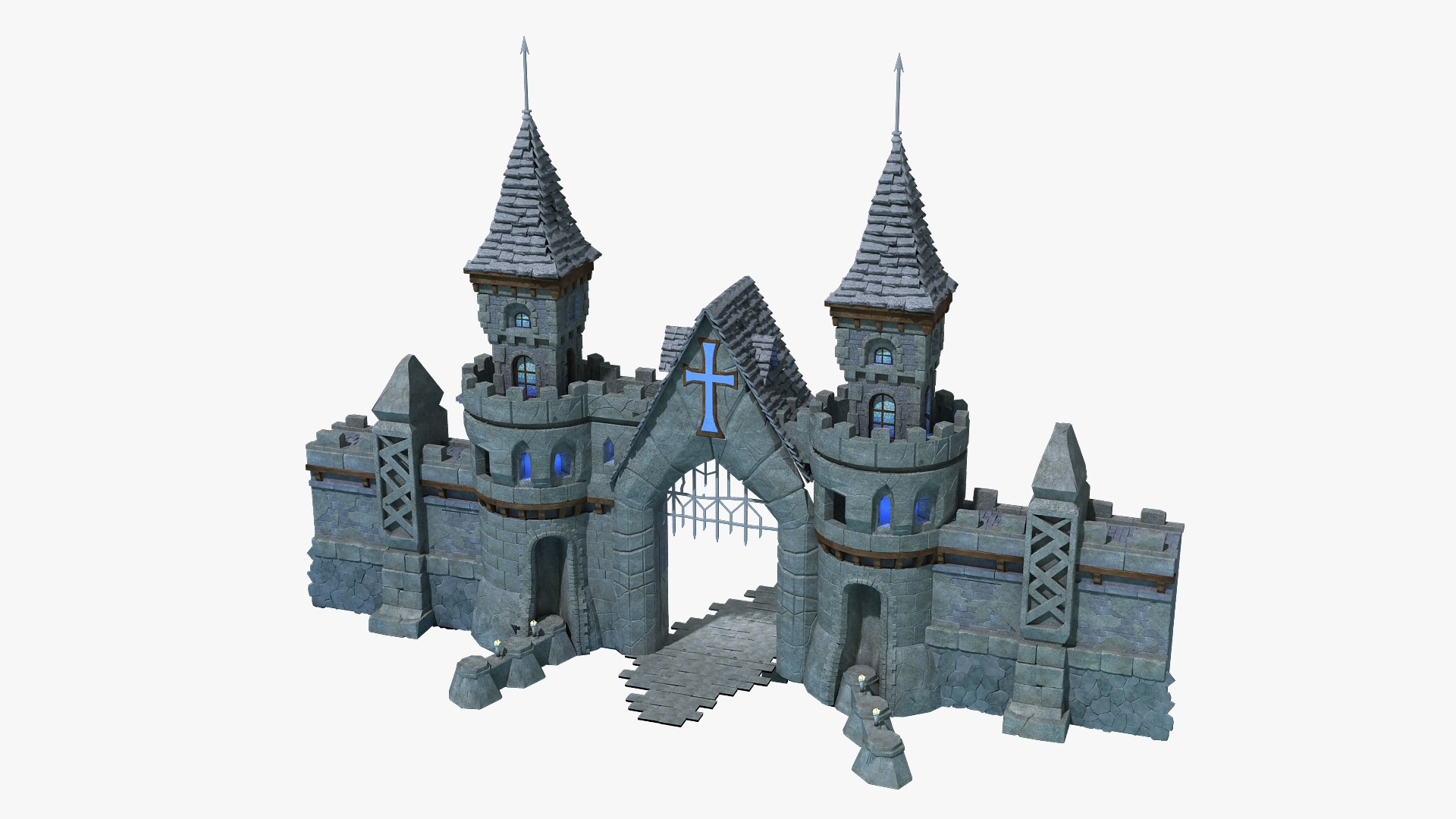 3D Model Castle Entrance Gate - TurboSquid 2099925