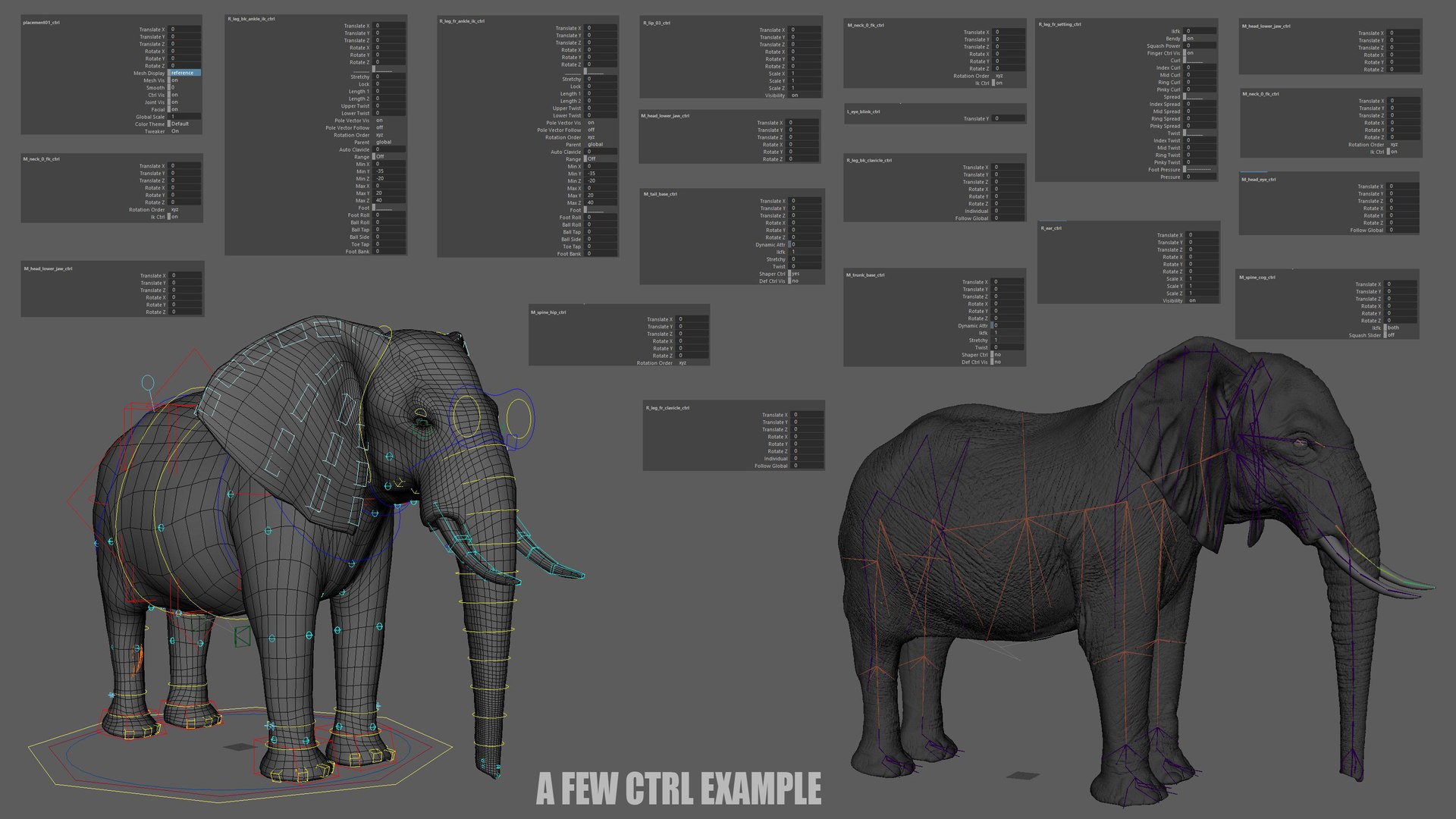 African Elephant RIG UNREAL Project 3D - TurboSquid 2293152
