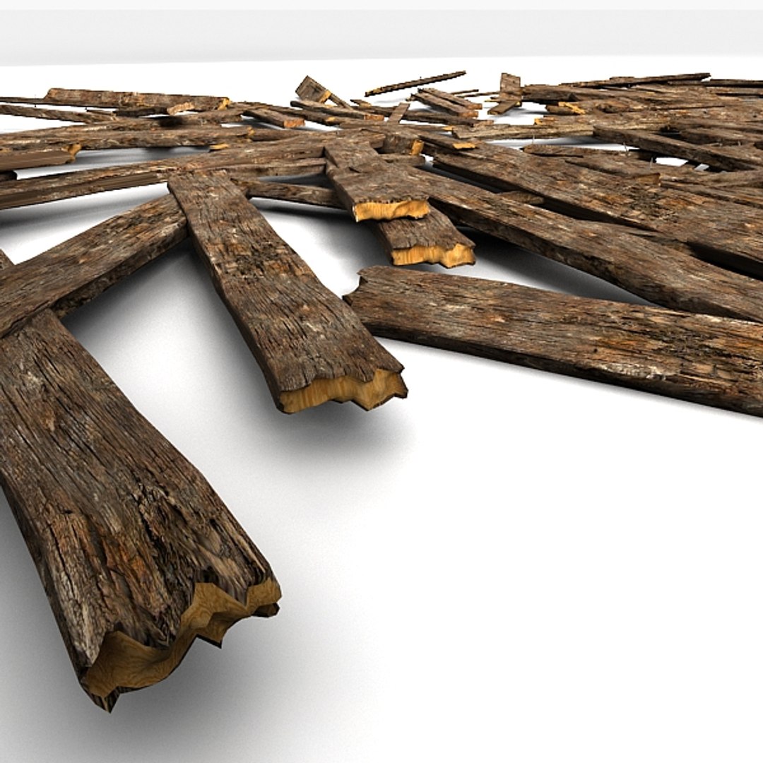Wood Plank Debris 3d Max