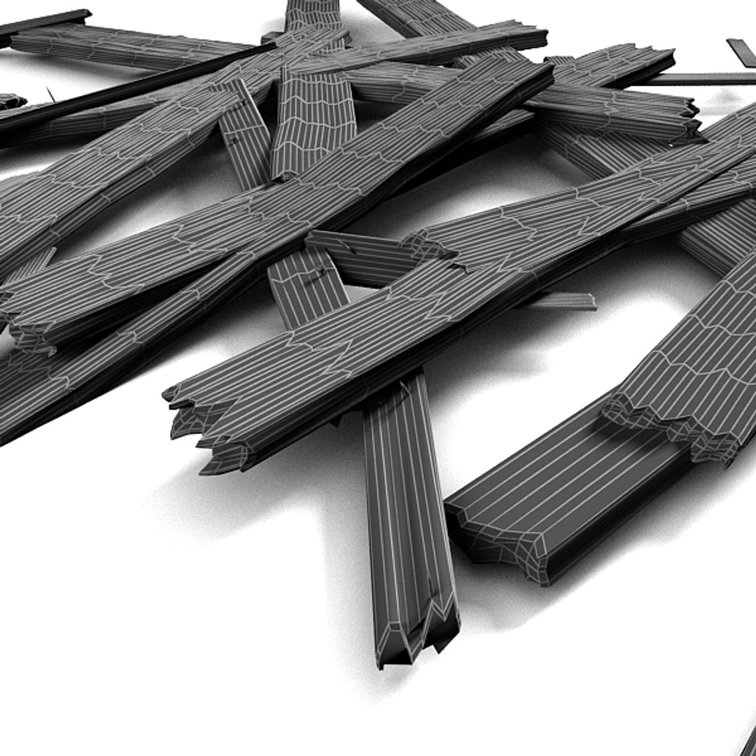 Wood Plank Debris 3d Max