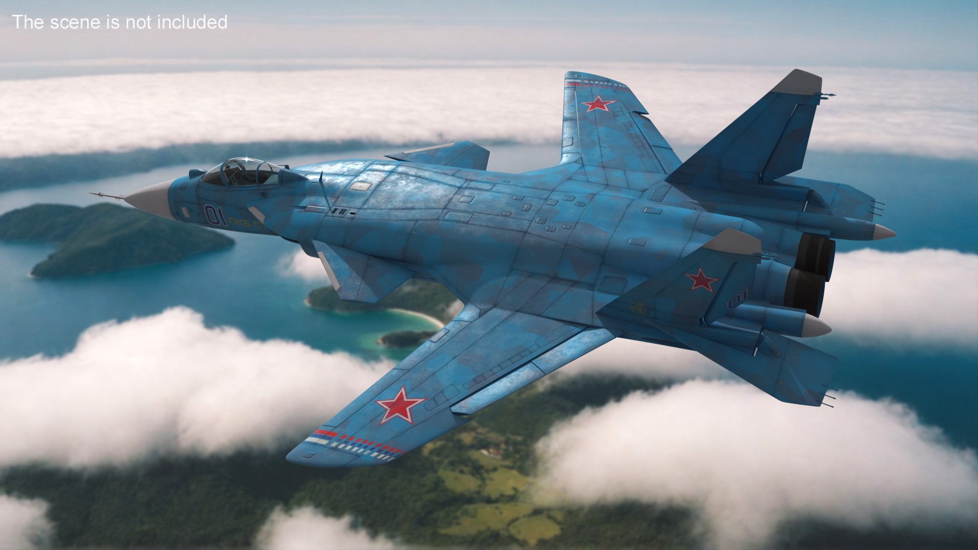 3D Model Sukhoi Su 47 Berkut Russian Supersonic Jet Fighter Rigged ...